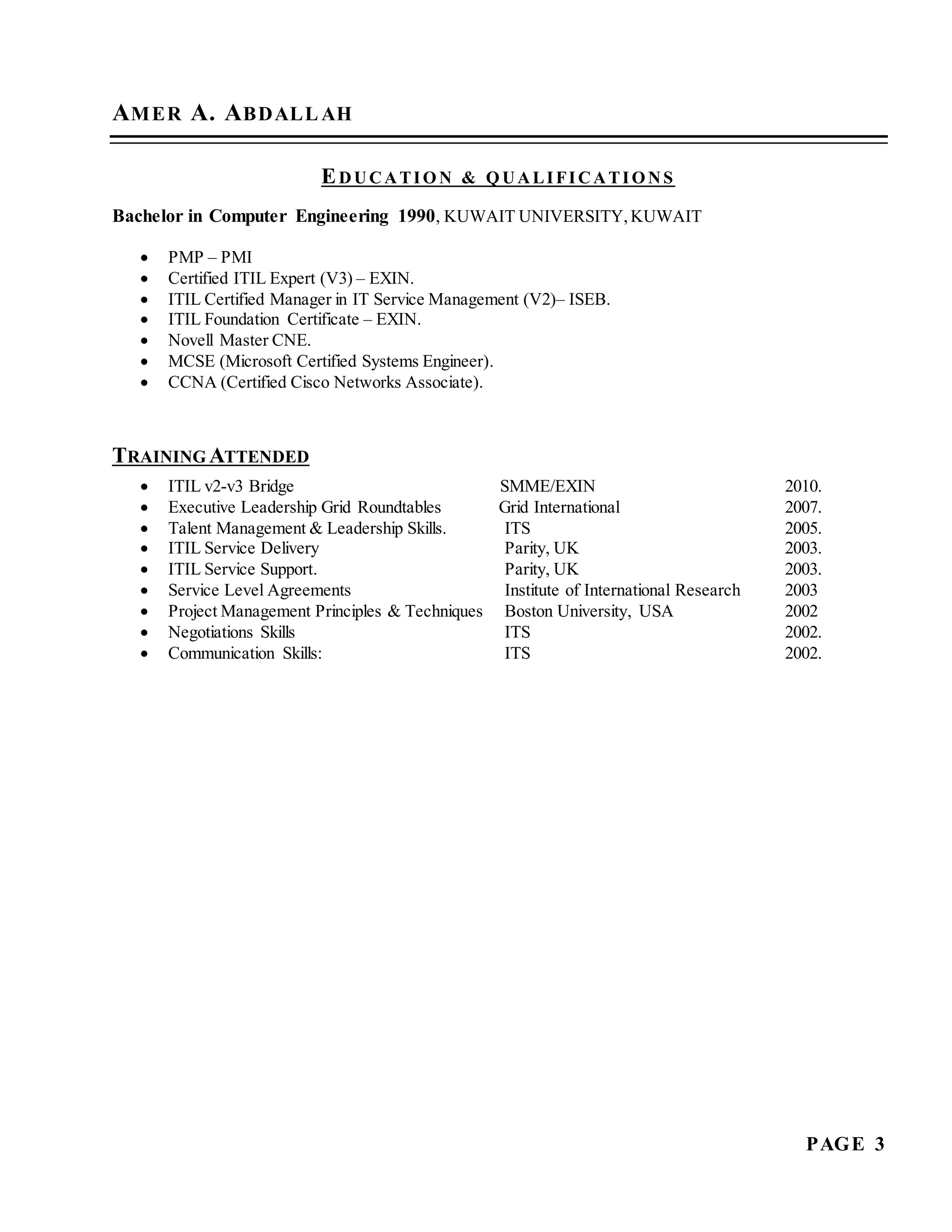 Amer abdallah Resume | DOCX