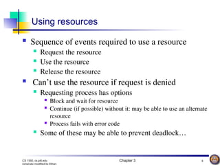 Deadlocks occur when two or more processes. | PPT
