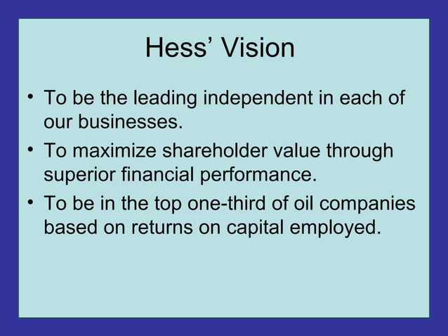 Amerada hess final presentation | PPT
