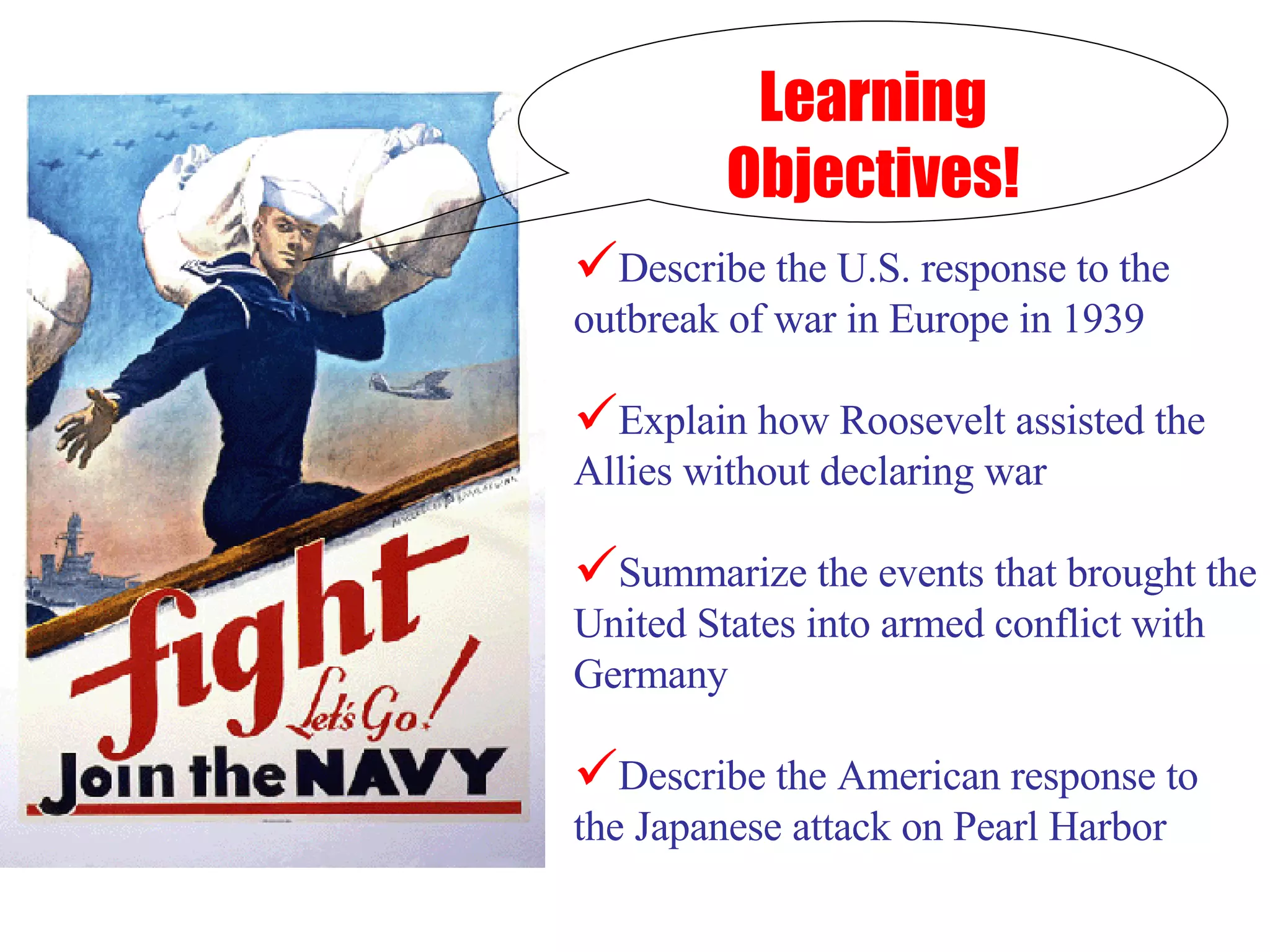 America Moves Toward War | PPT | Death, Injury, or Military Conflict ...