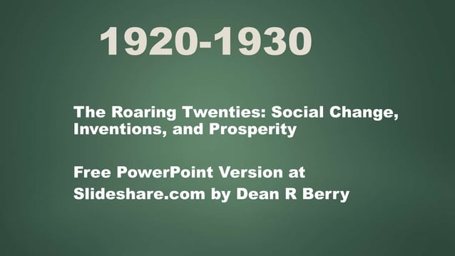 America 1920 1950 challenges part one revised 6-10-18 | PPT