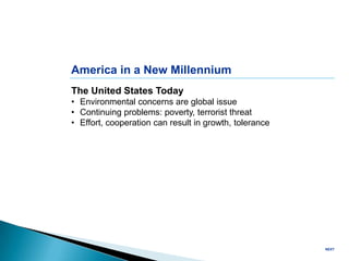 America and the new millennium | PPTX
