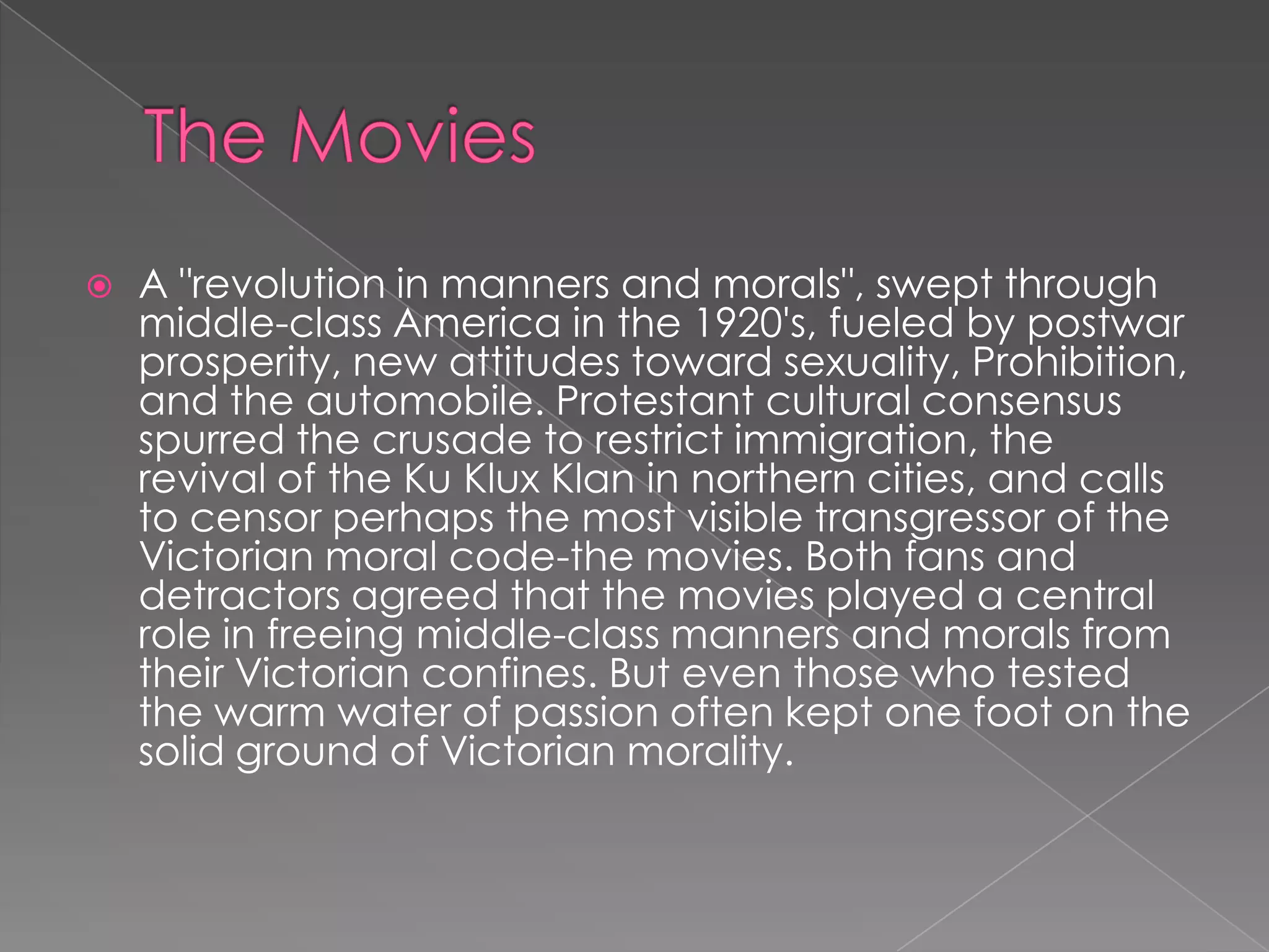 America Compared: Cultural Change in the 1920's | PPT