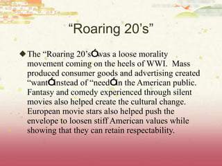 America Compared Cultural Change In The 1920s | PPT