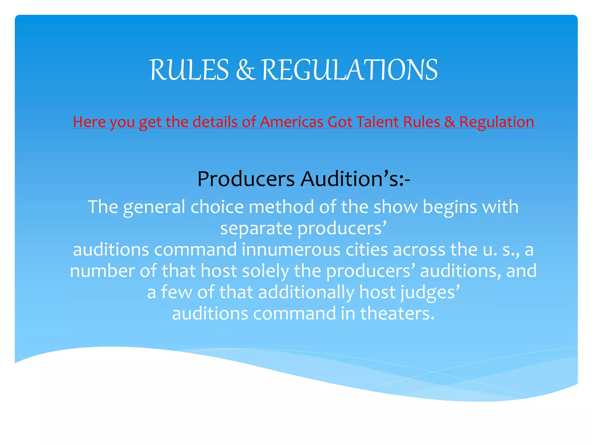 America got talent | PPTX