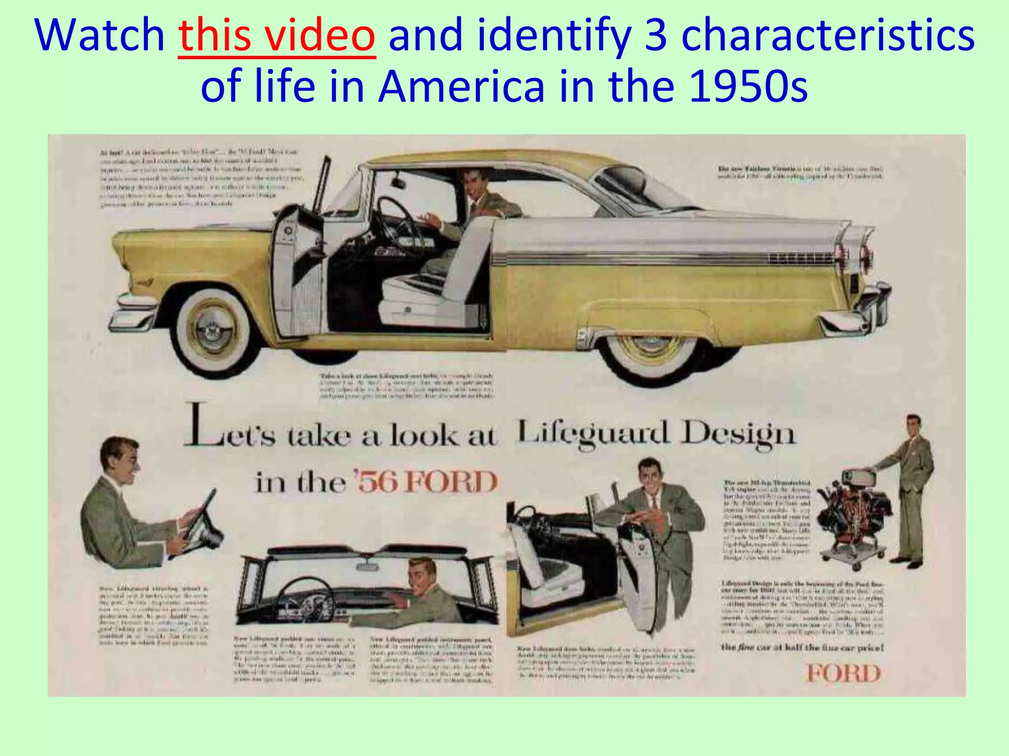 America in the 1950s ppt | PPT
