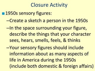 America in the 1950s ppt | PPT