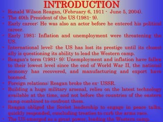 America in the Reagan years (1981- 9) | PPT