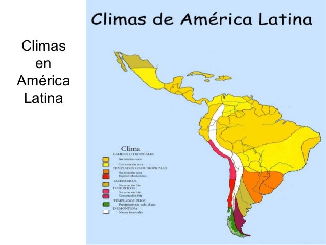 America Latina Clima Mapa De Livermore Climas De America