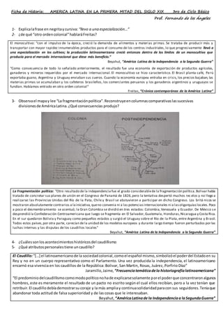 America latina en el siglo xix | DOCX