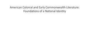 American-Colonial-and-Early-Commonwealth-Literature--Foundations-of-a ...