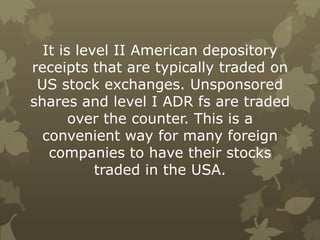 American Depository Receipts | PPT