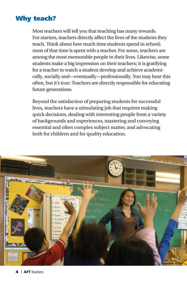 American Federation of Teachers Requirements for Teaching Certification ...