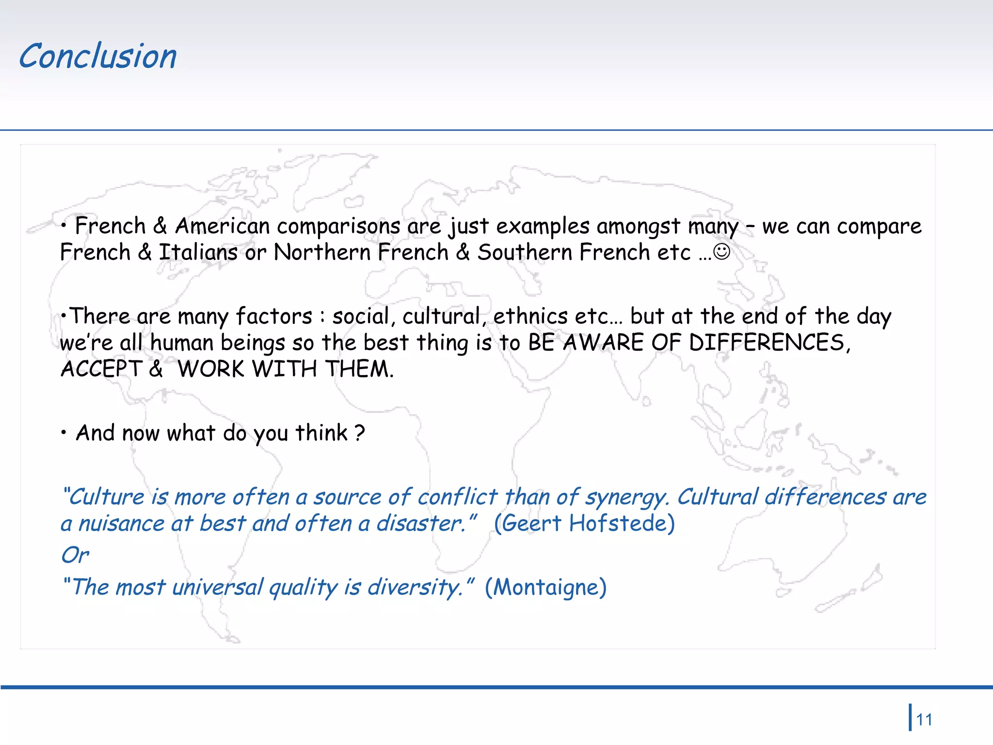 American French Cultural Difference V2 | PPT