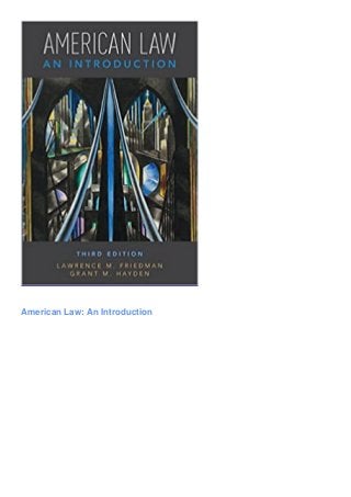 PDF download⚡ American Law: An Introduction
