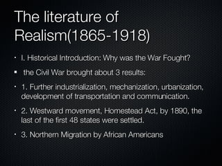 American Lit 1865 1914 | PPT