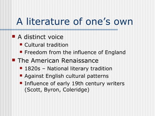 American literature-literary-introduction | PPT