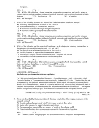 American Pageant 16th Edition Kennedy Test Bank | PDF