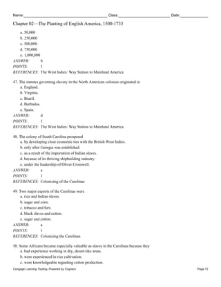 American Pageant Volume 1 16th Edition Kennedy Test Bank | PDF