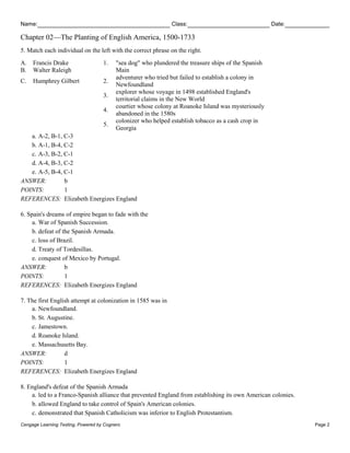 American Pageant Volume 1 16th Edition Kennedy Test Bank | PDF