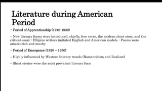 21 ST CENTURY AMERICAN PERIOD LITERATURE | PPTX