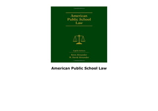 American Public School Law | PDF | Legal Services Industry | Industries
