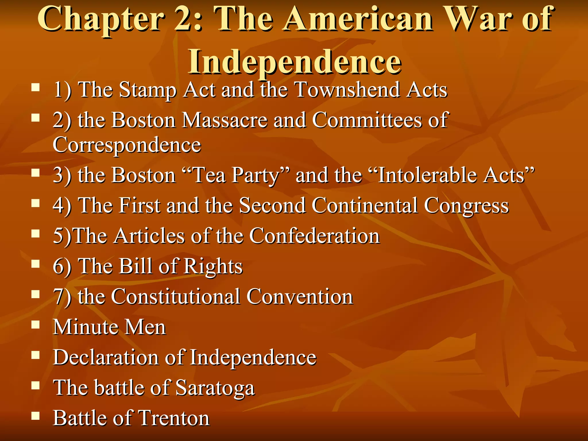 American Revolutionary War | PPT