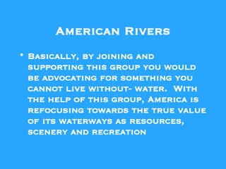 American Rivers | PPT