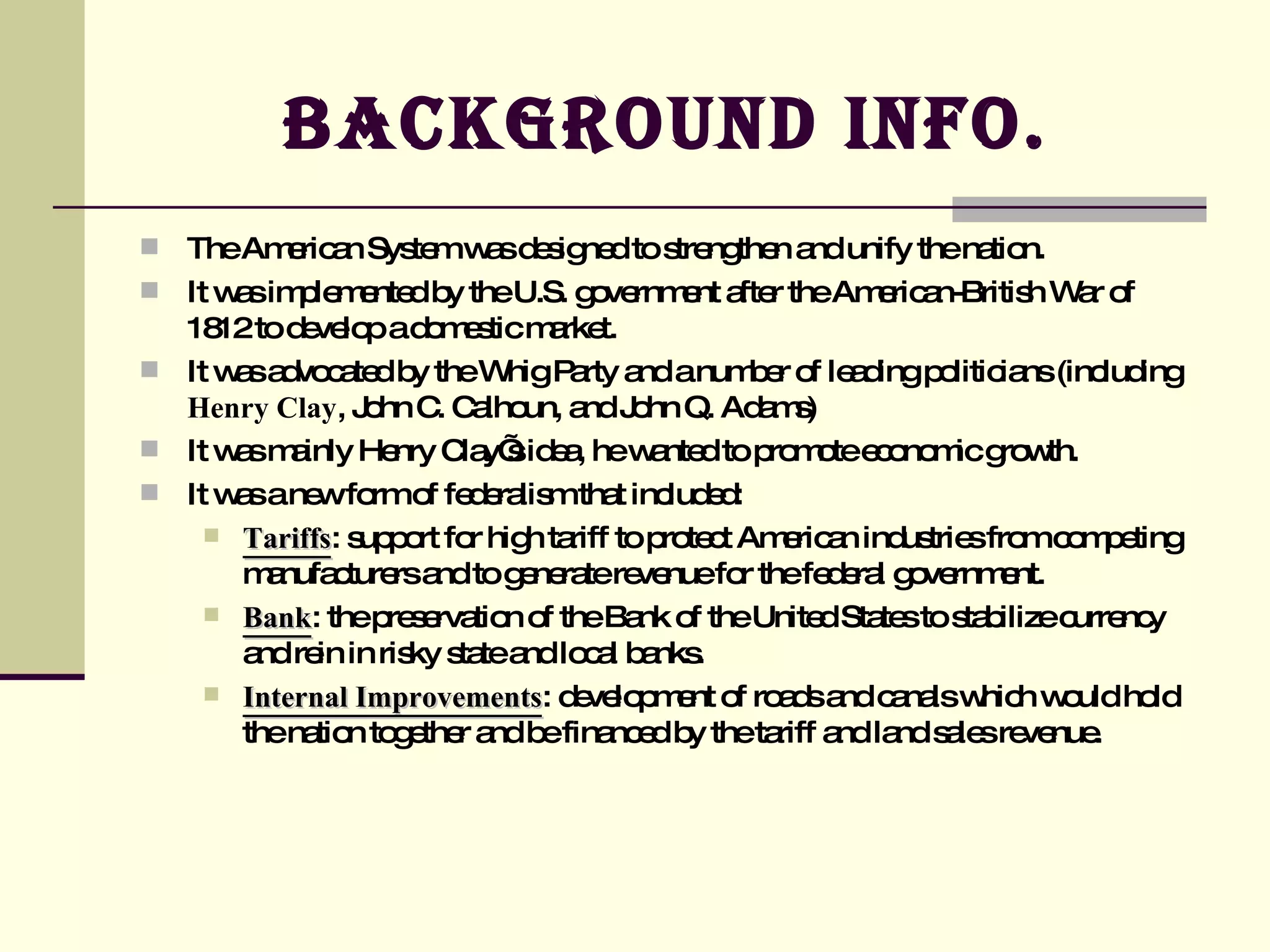 American System | PPT