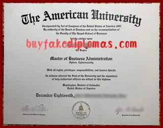 American University MBA Degree Certificate | PPT