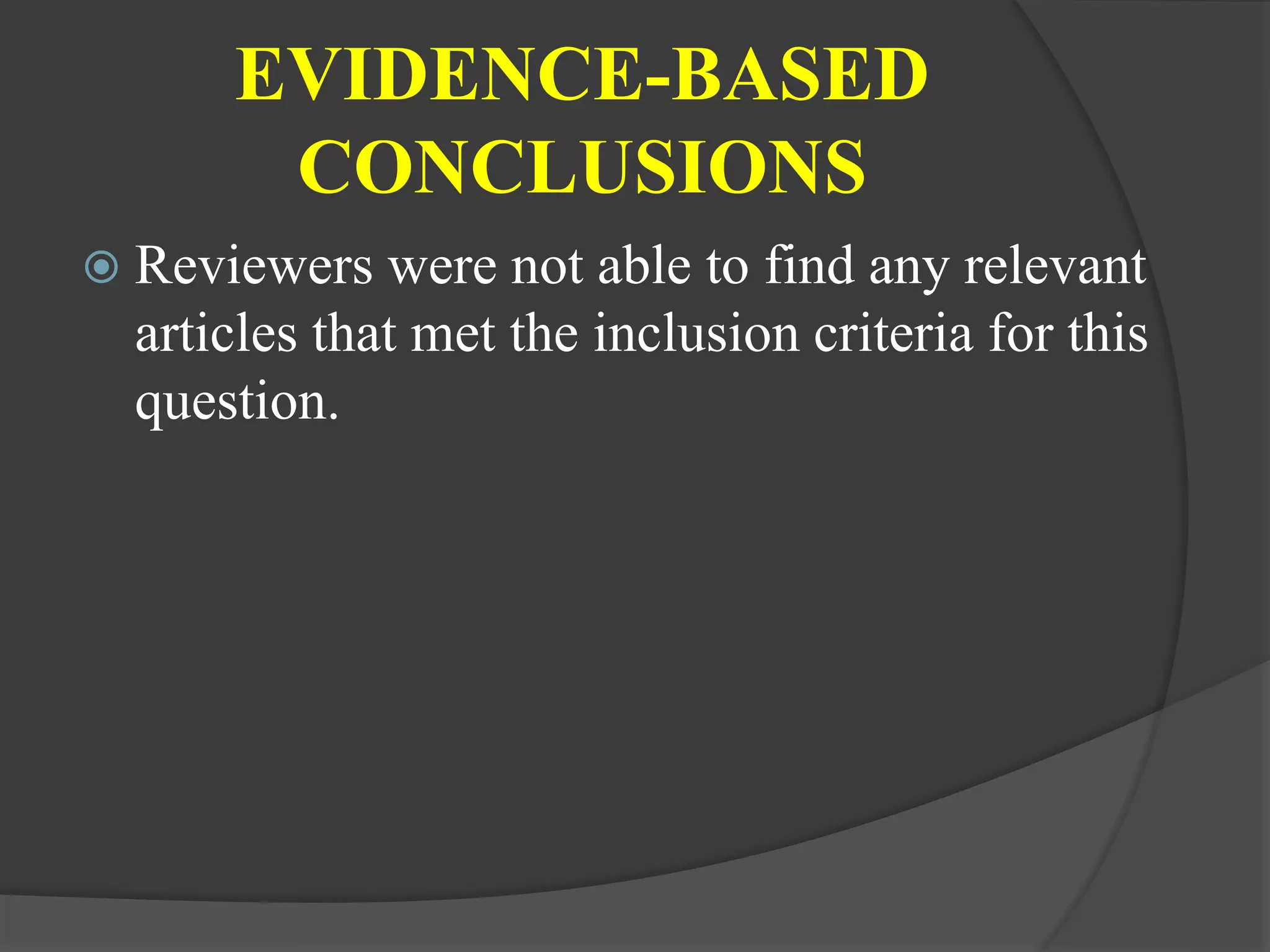 American Academy of Periodontology best evidence consensus statement on ...