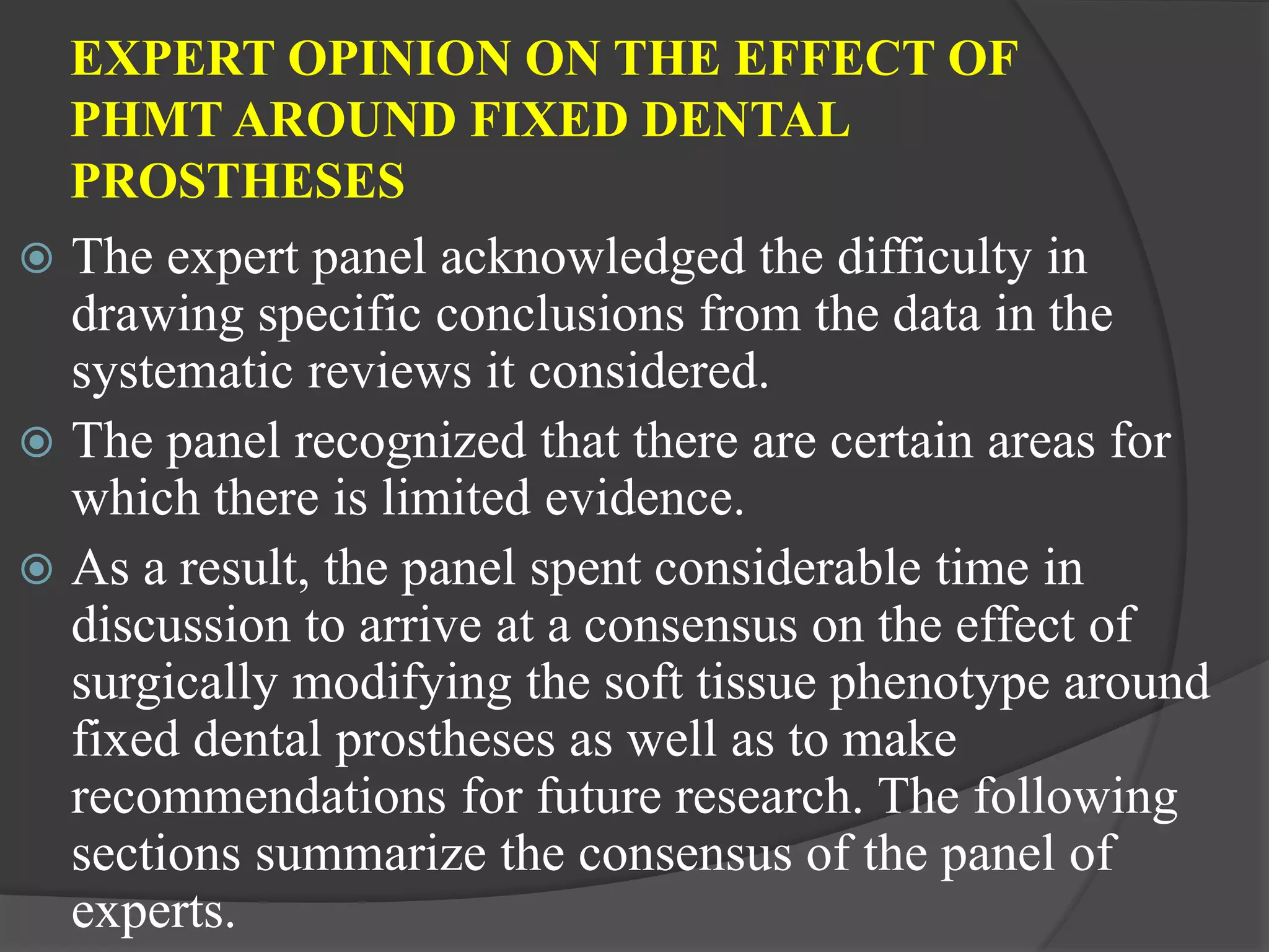American Academy of Periodontology best evidence consensus statement on ...