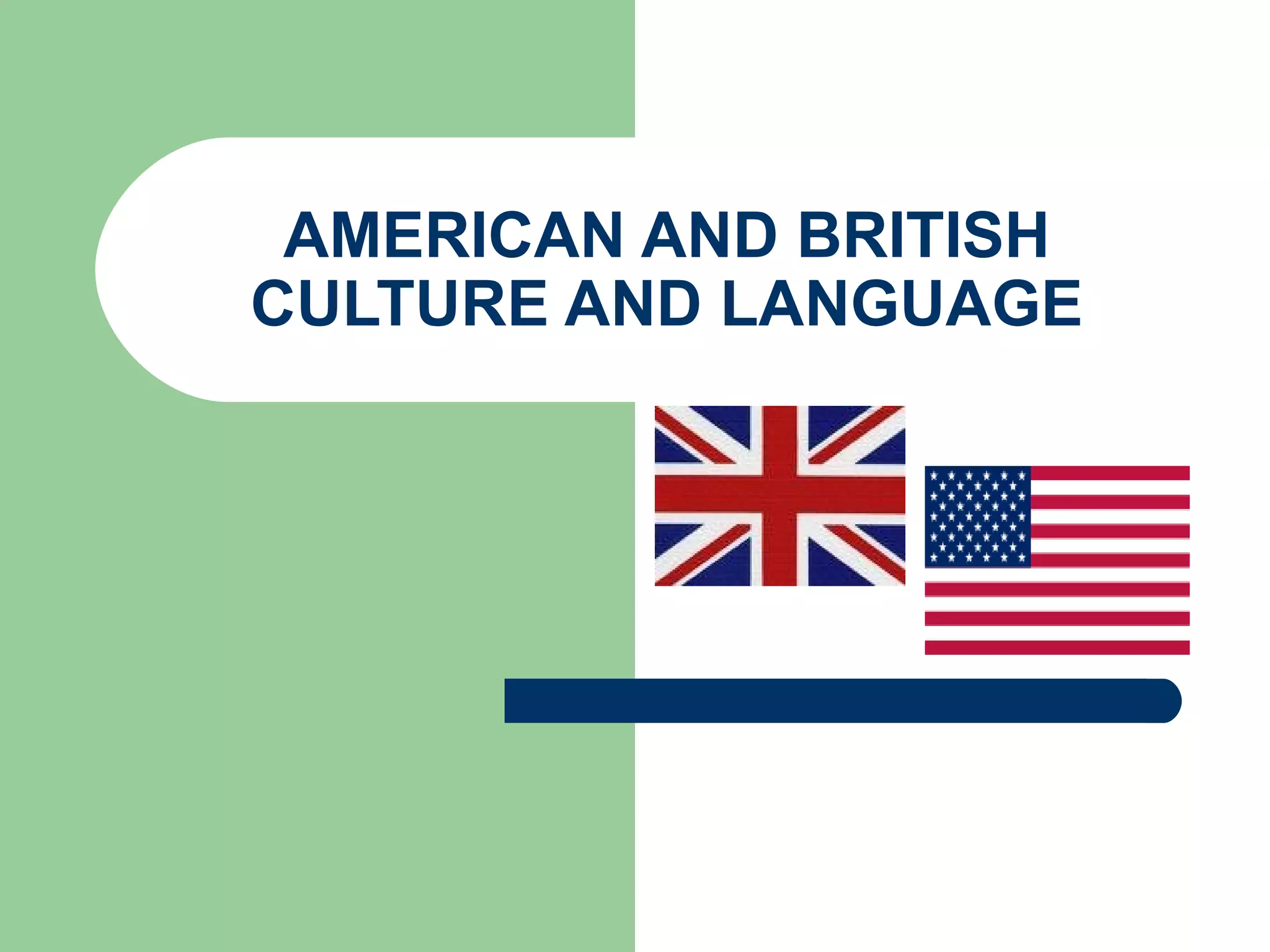 American and British culture & language | PPT