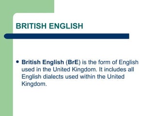 American and British culture & language | PPT