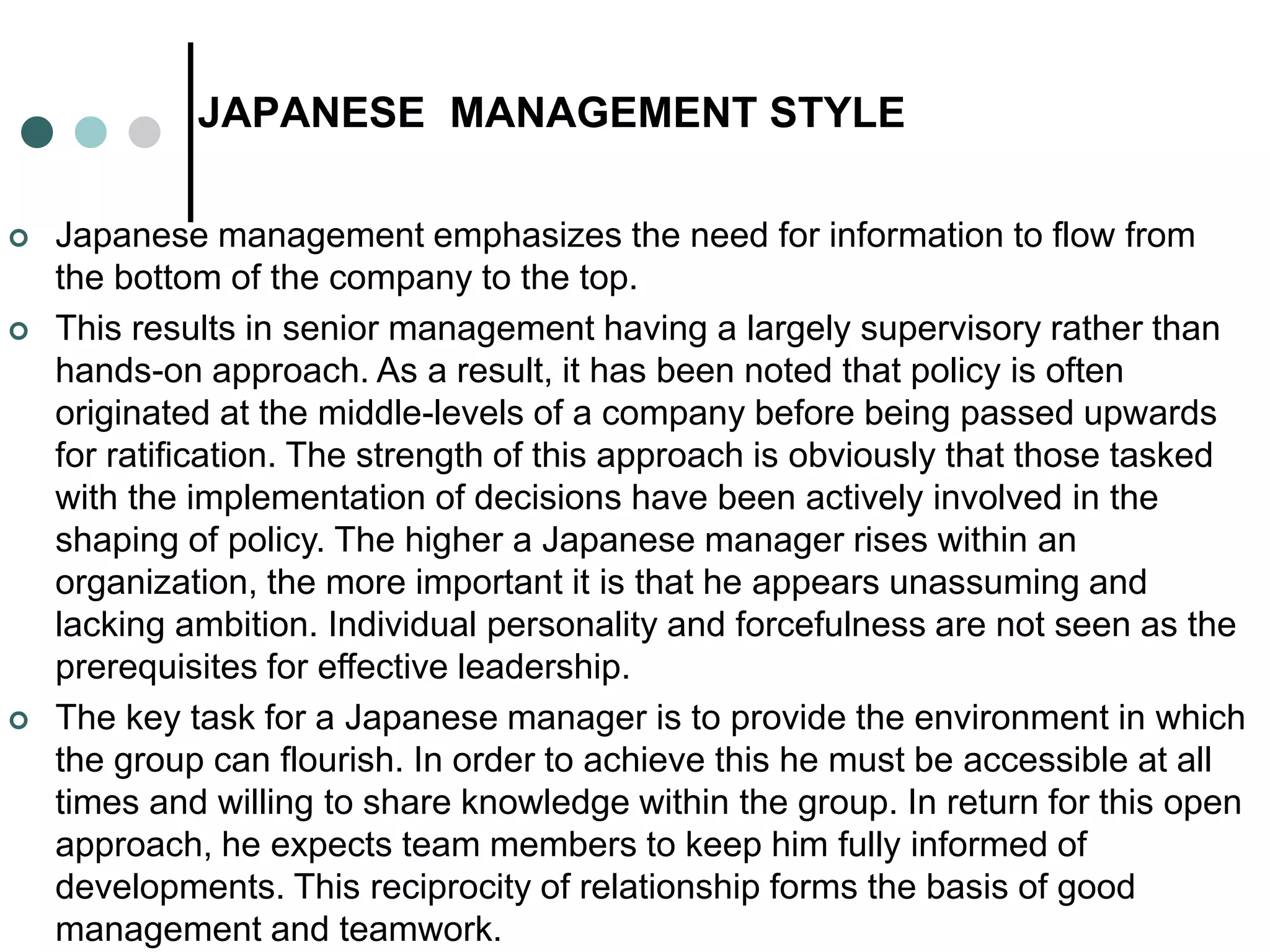Indian, American, Japanese, Chinese Management styles (comparison) | PPTX