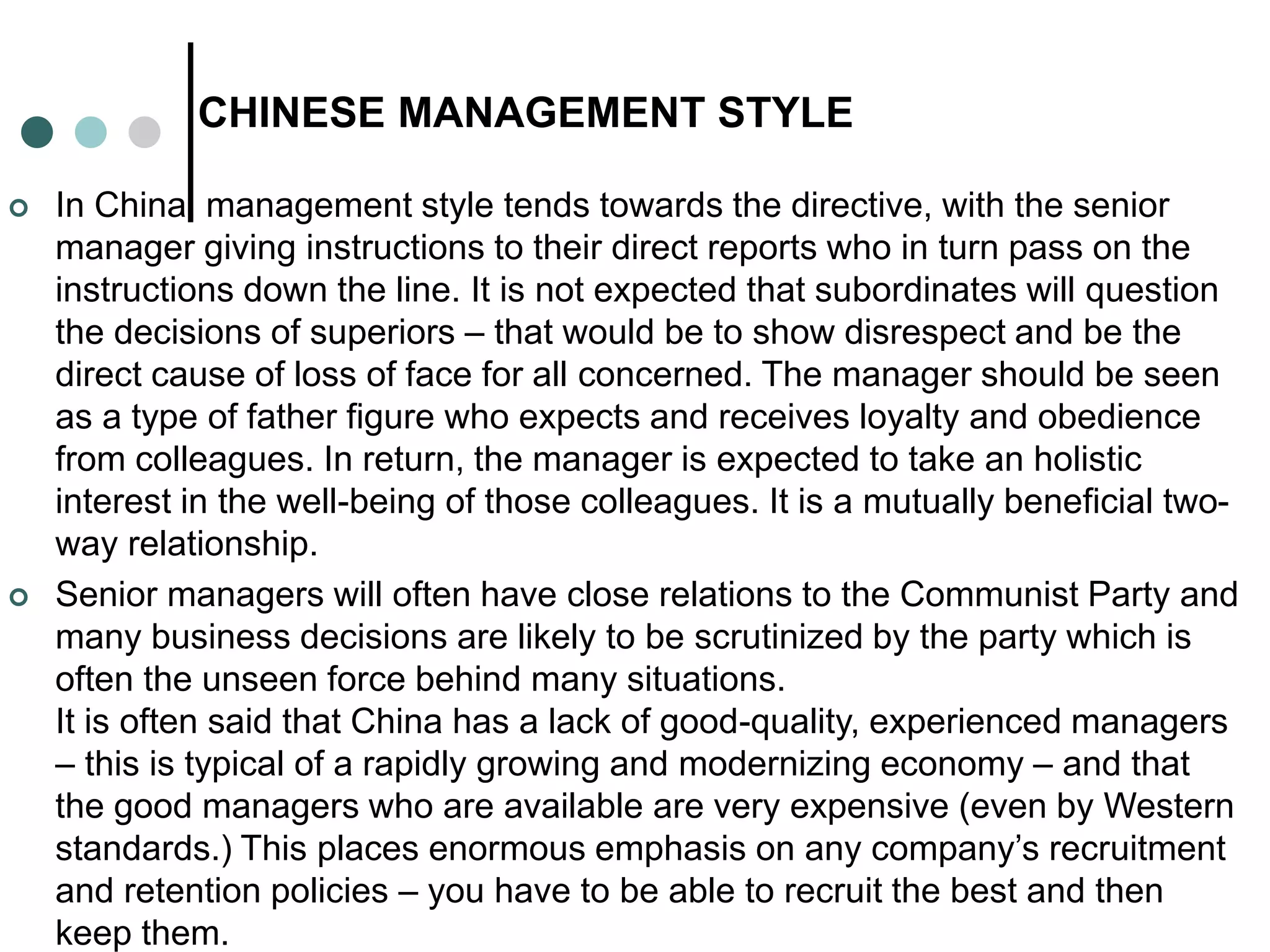 Indian, American, Japanese, Chinese Management styles (comparison) | PPTX