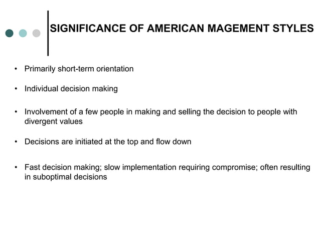 Indian, American, Japanese, Chinese Management styles (comparison) | PPTX