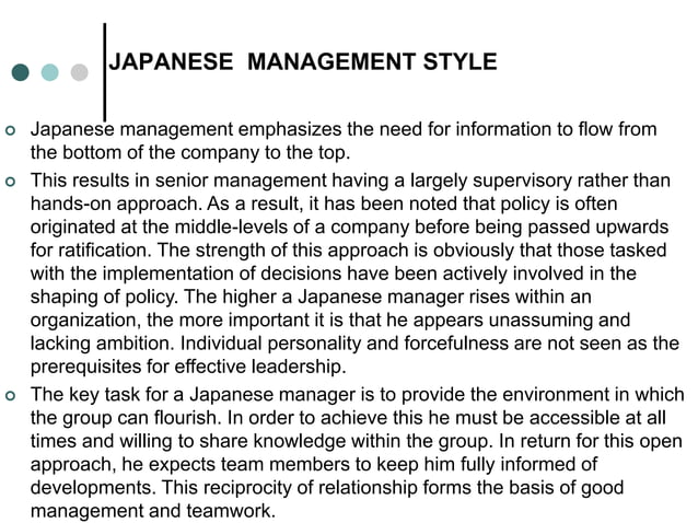Indian, American, Japanese, Chinese Management styles (comparison) | PPTX