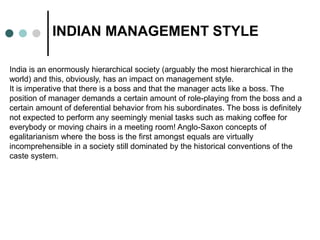 Indian, American, Japanese, Chinese Management styles (comparison) | PPTX