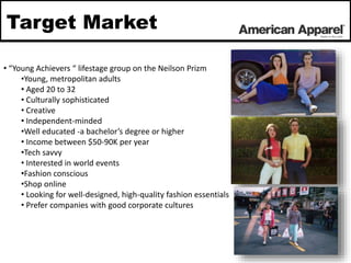 Target Market Examples For Fashion
