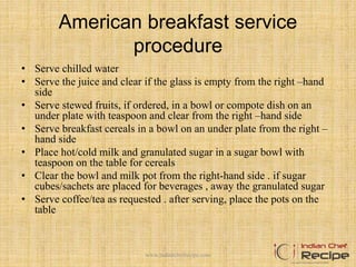 American break fast in hotel | PPTX