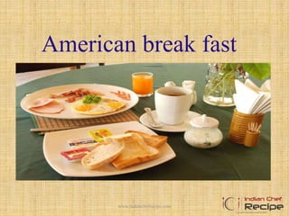 American Breakfast Menu