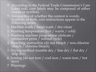 International - American Care Labeling System. ppt | PPT