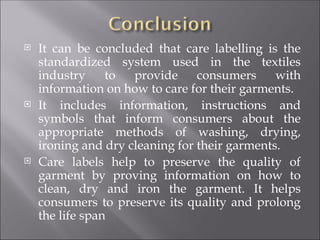 International - American Care Labeling System. ppt | PPT | Home ...