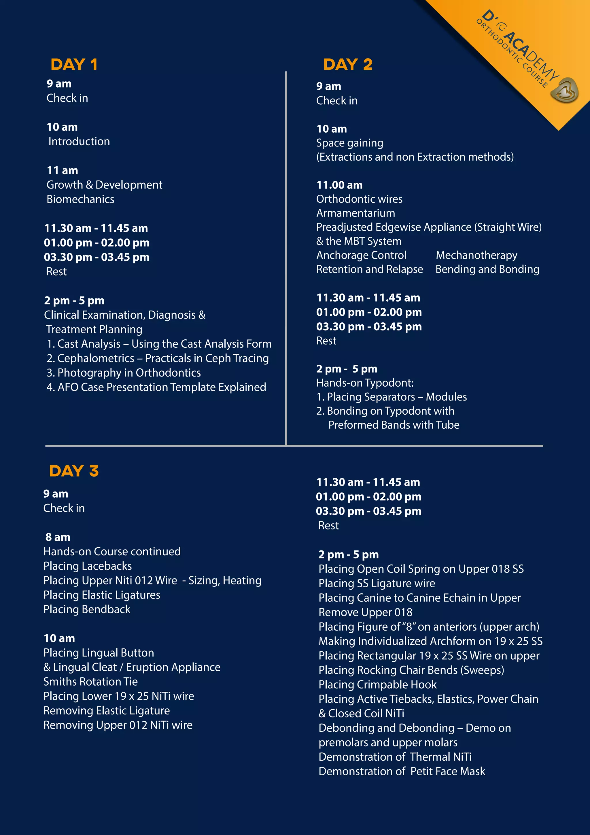 American certified orthodontics course syllubus afo | PDF