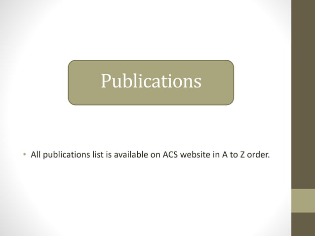 American chemical society(acs) | PPT