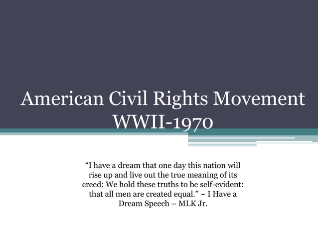American Civil Rights Movement | PPTX