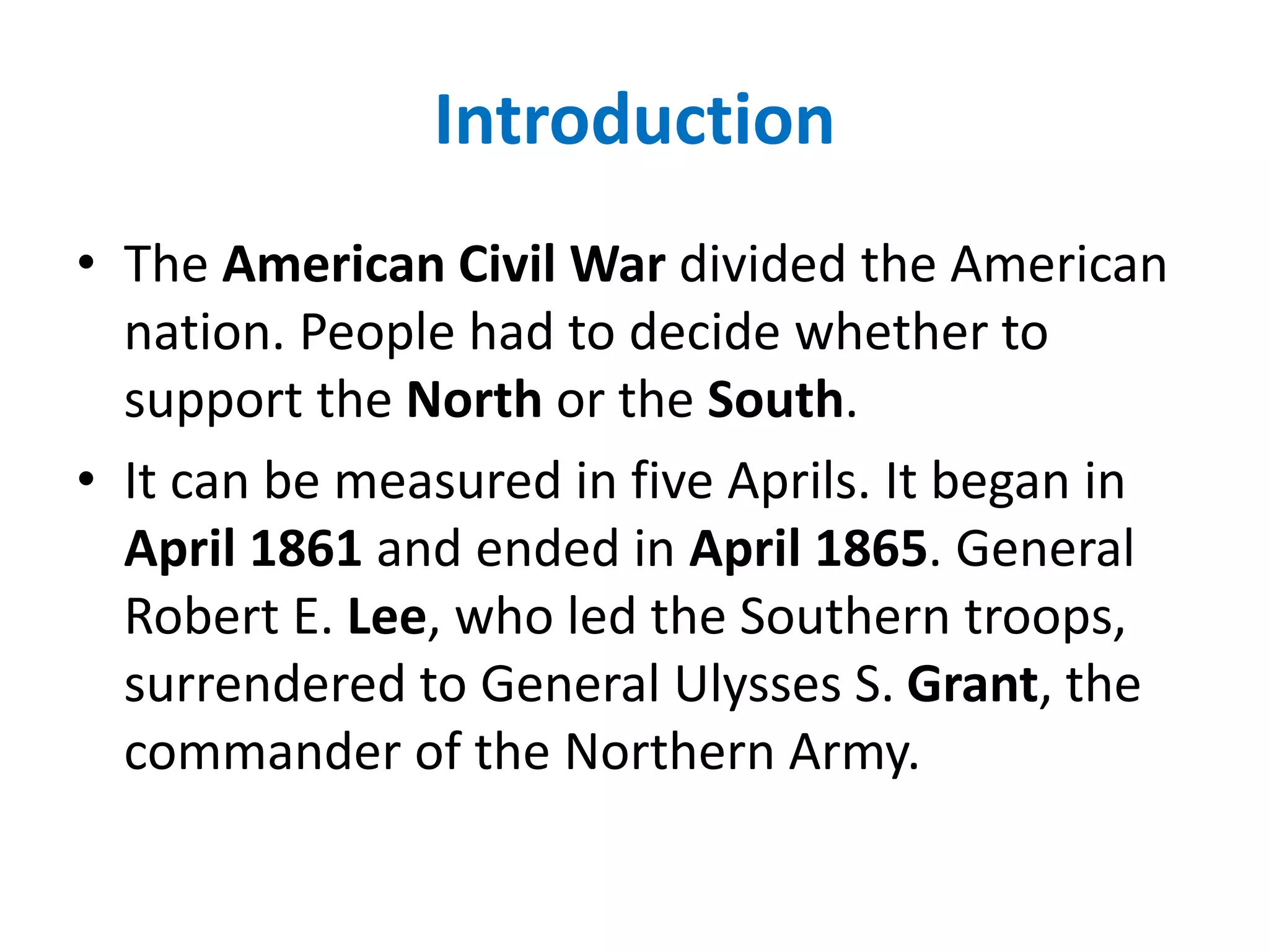 American Civil War for beginners | PPT