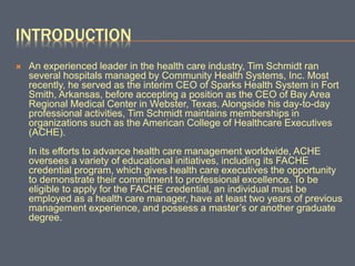 American College of Healthcare Executives Offers FACHE Credential | PPT
