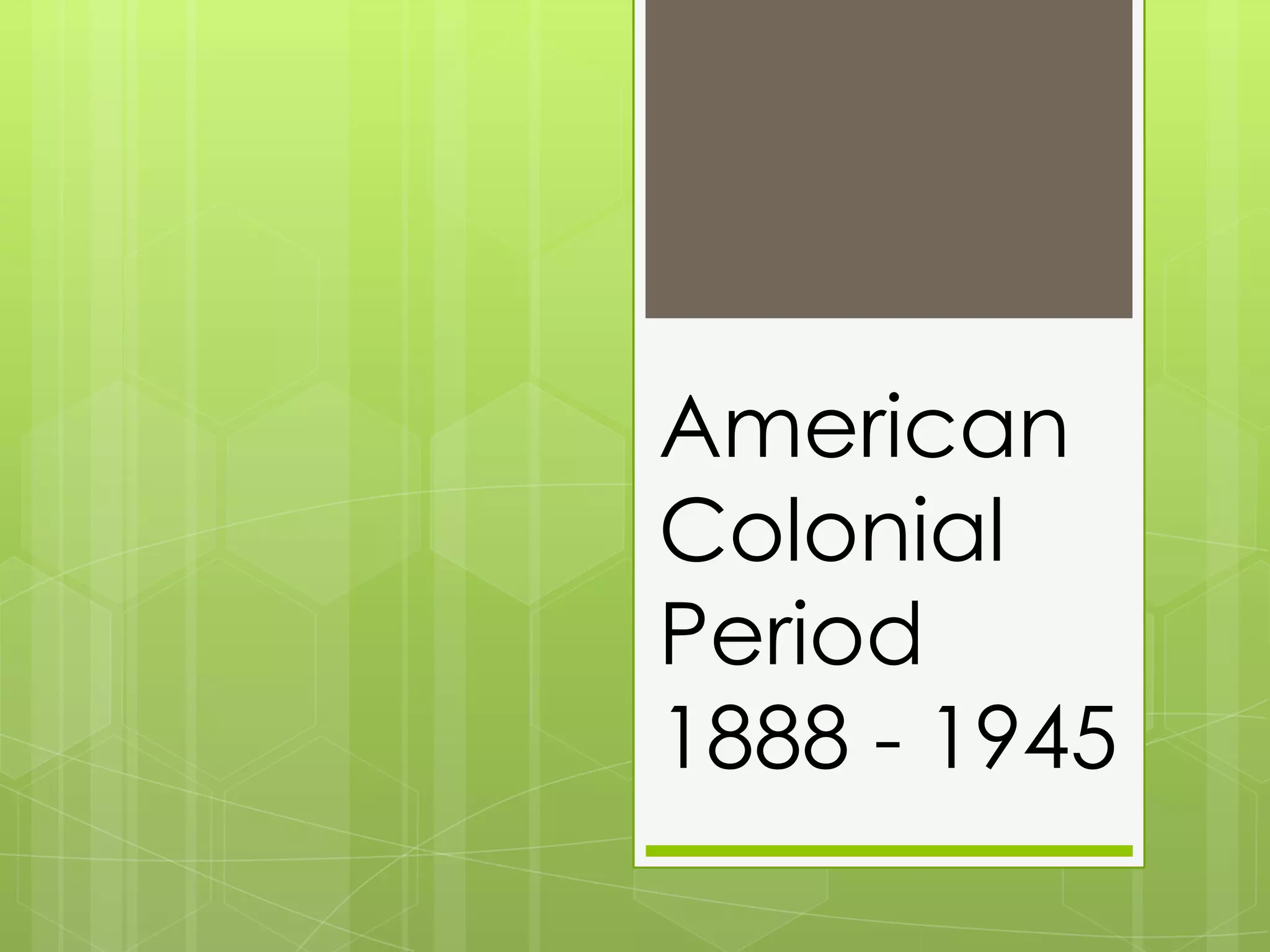 American colonial period | PPTX